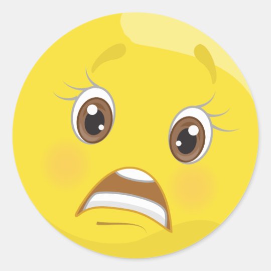 Worried Emoji Stickers | Zazzle.com