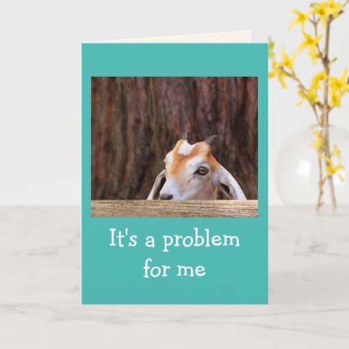 Worried Little Goat Get Well Card | Zazzle