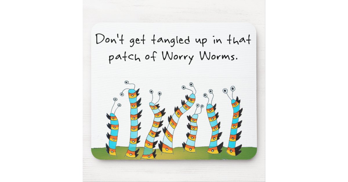 Worry Worm Mouse Pad | Zazzle
