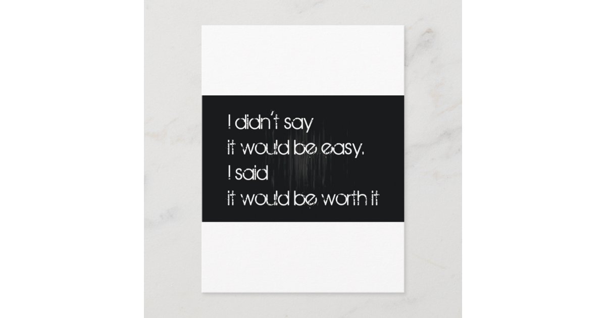 Worth It Postcard | Zazzle