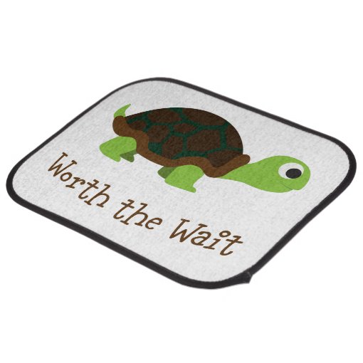 Worth The Wait Turtle Car Floor Mat | Zazzle