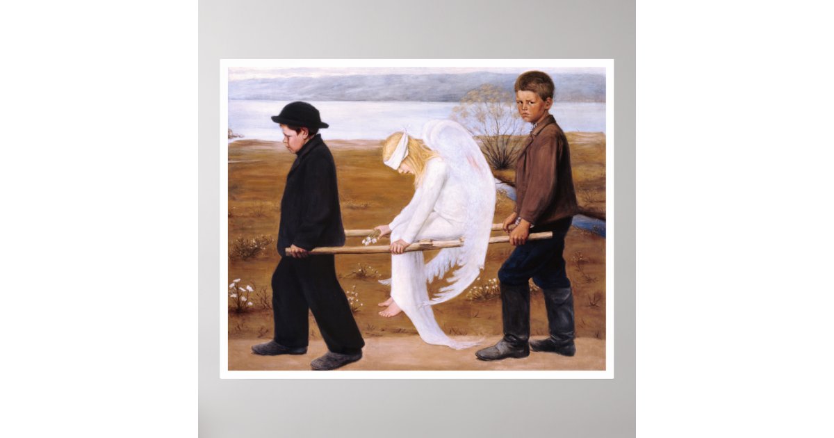Wounded angel by Hugo Simberg Favorite CC1254 XL Poster | Zazzle