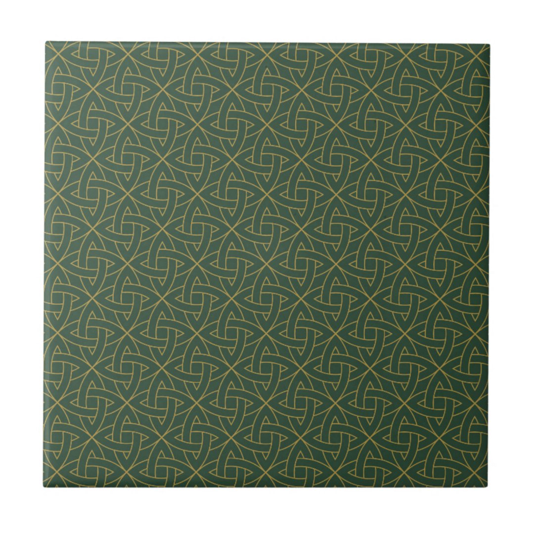 Woven Celtic Knot Pattern Ceramic Tile | Zazzle