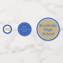 Wow! Class reunion custom table confetti! Confetti | Zazzle