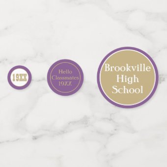 Wow! Class reunion custom table decor Confetti | Zazzle