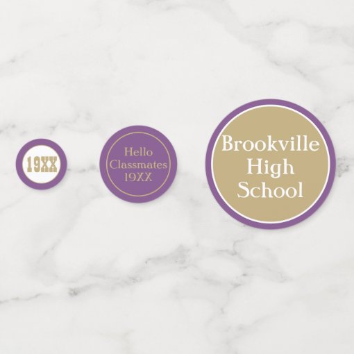 Wow! Class reunion custom table decor Confetti | Zazzle