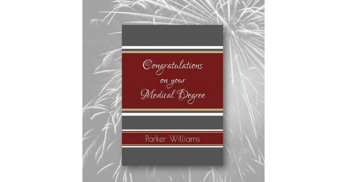 Wow! Medical degree Graduation card | Zazzle