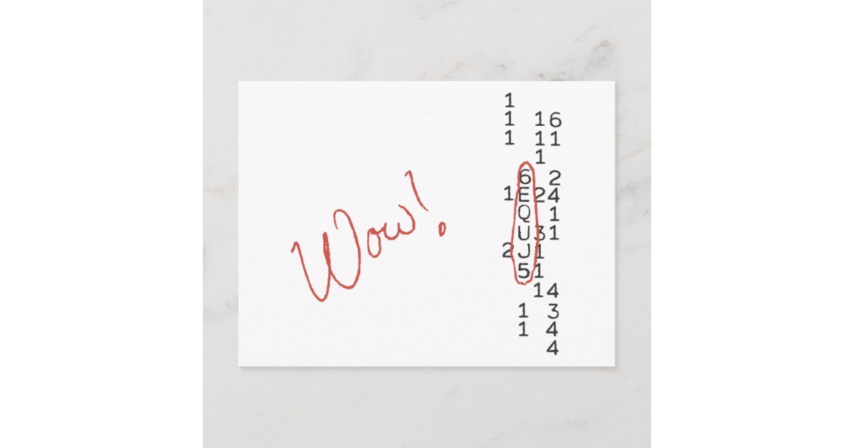Wow Signal SETI Message Postcard | Zazzle