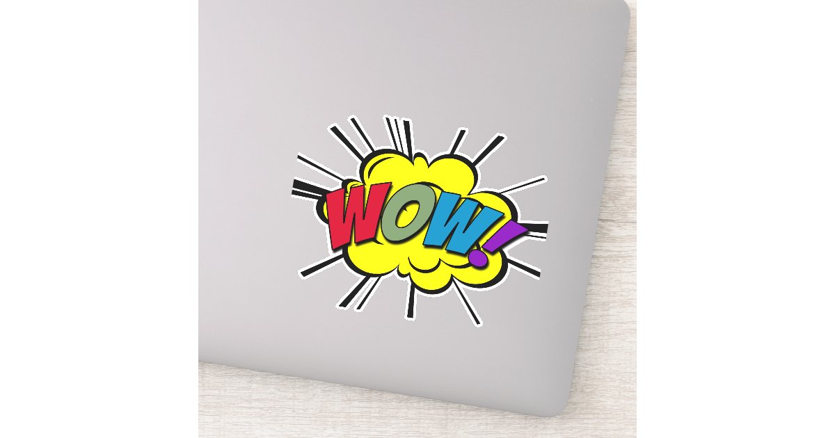 WOW! STICKER | Zazzle