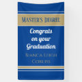 Wow! Vertical Master's Degree custom Banner | Zazzle