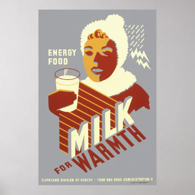 WPA Poster MILK | Zazzle