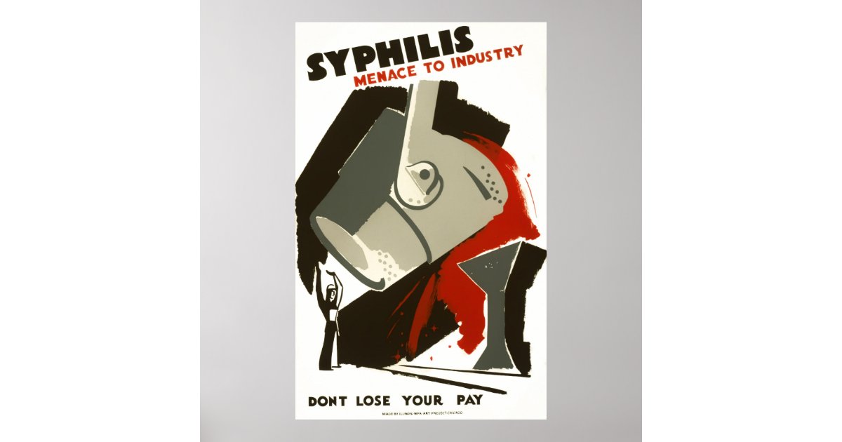 WPA SYPHILIS POSTER c. 1938 | Zazzle