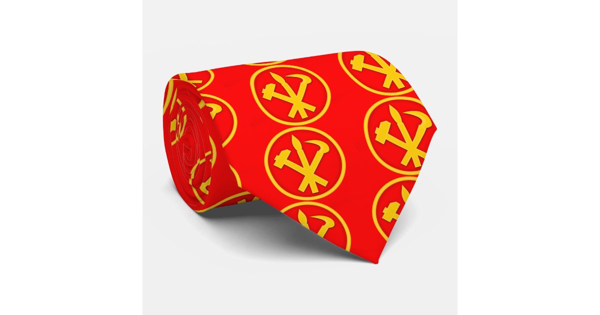 WPK Workers Party of Korea DPRK North Korea Emblem Neck Tie | Zazzle