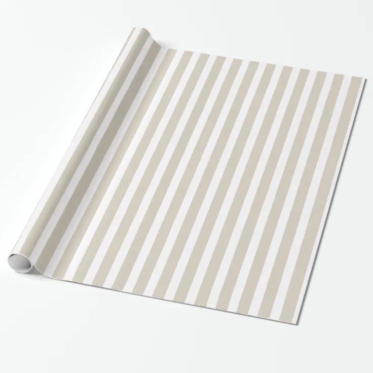 Wrapping Paper-Champagne Stripes Wrapping Paper | Zazzle
