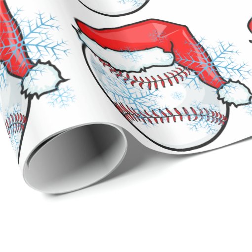 Wrapping Paper - Christmas Santa Baseball | Zazzle