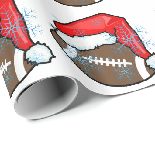 Wrapping Paper - Christmas Santa Football | Zazzle