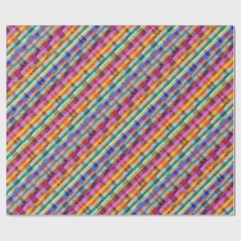 Wrapping Paper Colorful Graphic Line Pattern | Zazzle