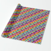 Wrapping Paper Colorful Graphic Line Pattern | Zazzle