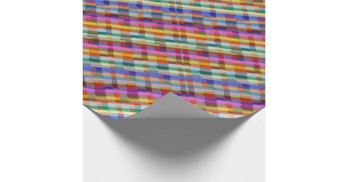 Wrapping Paper Colorful Graphic Line Pattern | Zazzle
