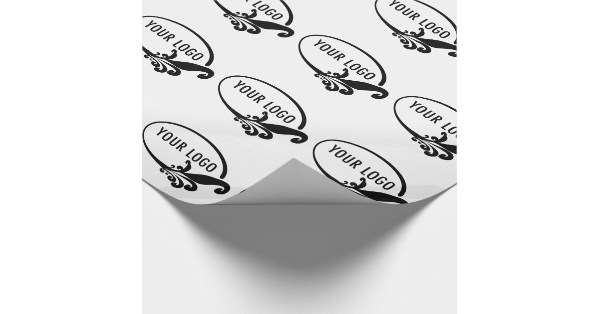 Wrapping Paper Custom Business Logo Promotional | Zazzle