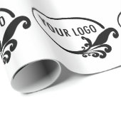 Wrapping Paper Custom Business Logo Promotional | Zazzle