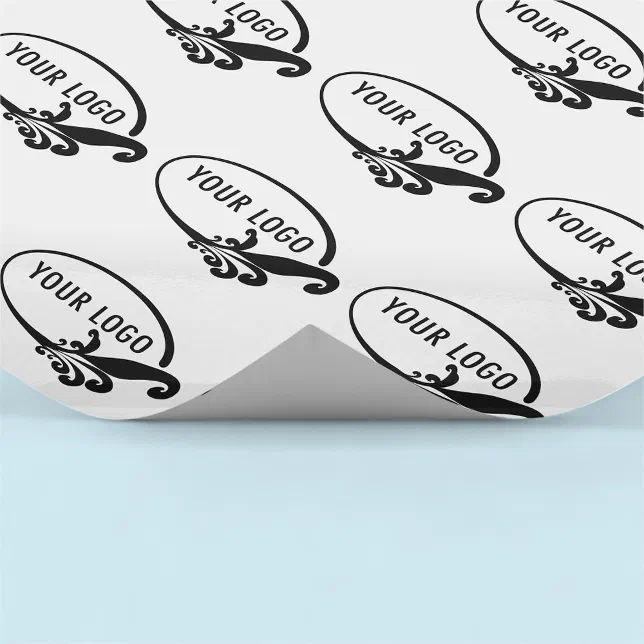 Wrapping Paper Custom Business Logo Promotional | Zazzle