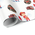 Wrapping Paper Fireman | Zazzle