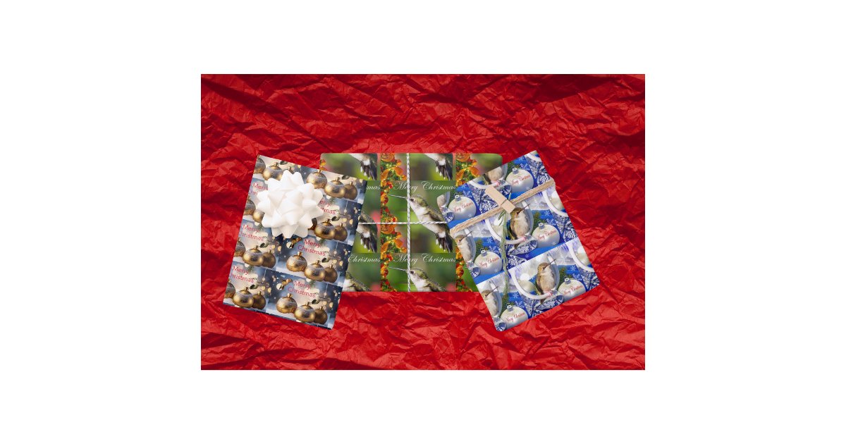 Wrapping Paper Flat Sheet Set of 3 | Zazzle