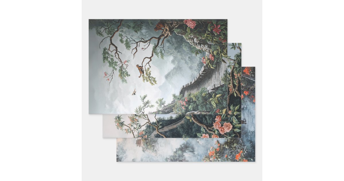 Wrapping Paper for Decoupage Chinoiserie Inspired | Zazzle