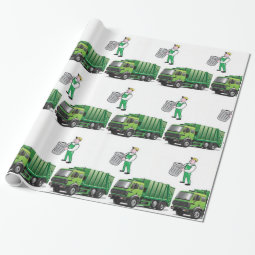 Wrapping paper Garbage Man | Zazzle