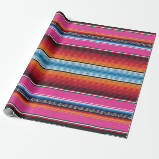 wrapping paper,Mexican serape print, pink Wrapping Paper | Zazzle.com
