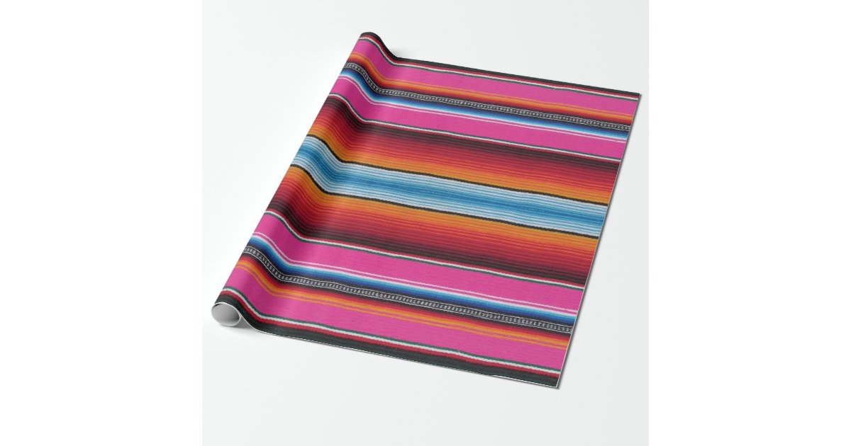 wrapping paper,Mexican serape print, pink Wrapping Paper | Zazzle