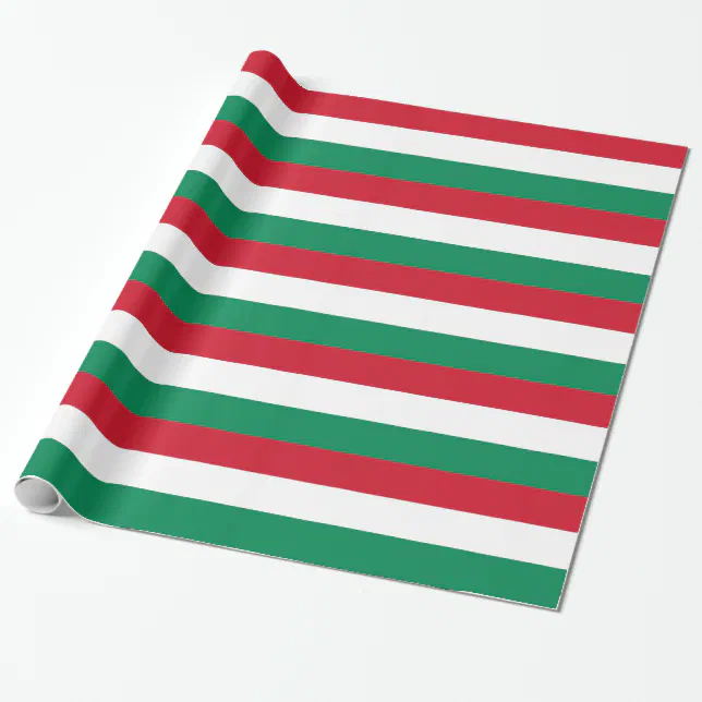 Wrapping paper with Flag of Hungary | Zazzle