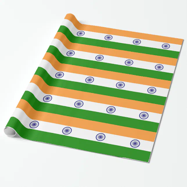 Wrapping paper with Flag of India | Zazzle