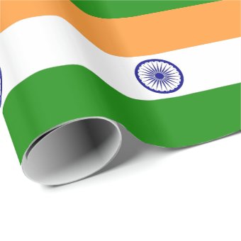 Wrapping paper with Flag of India | Zazzle