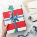 Wrapping paper with Flag of Lebanon | Zazzle