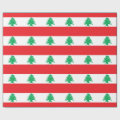 Wrapping paper with Flag of Lebanon | Zazzle