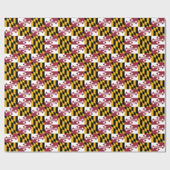 Wrapping paper with Flag of Maryland | Zazzle