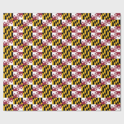 Wrapping paper with Flag of Maryland | Zazzle