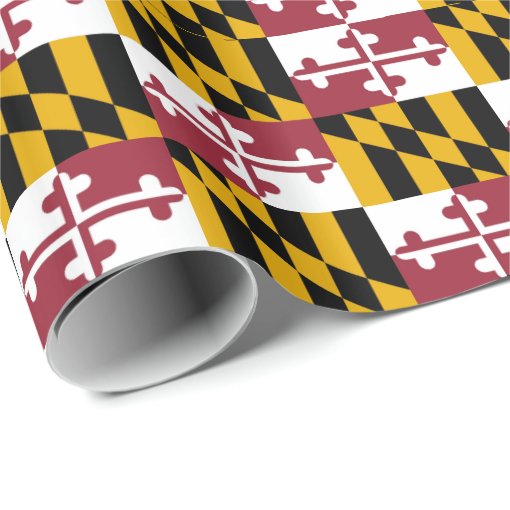 Wrapping paper with Flag of Maryland | Zazzle