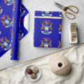 Wrapping paper with Flag of Michigan | Zazzle