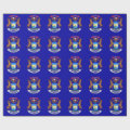 Wrapping paper with Flag of Michigan | Zazzle