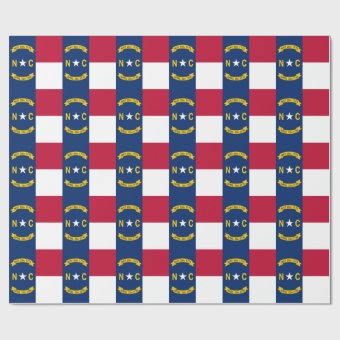 Wrapping paper with Flag of North Carolina | Zazzle