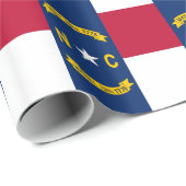 Wrapping paper with Flag of North Carolina | Zazzle