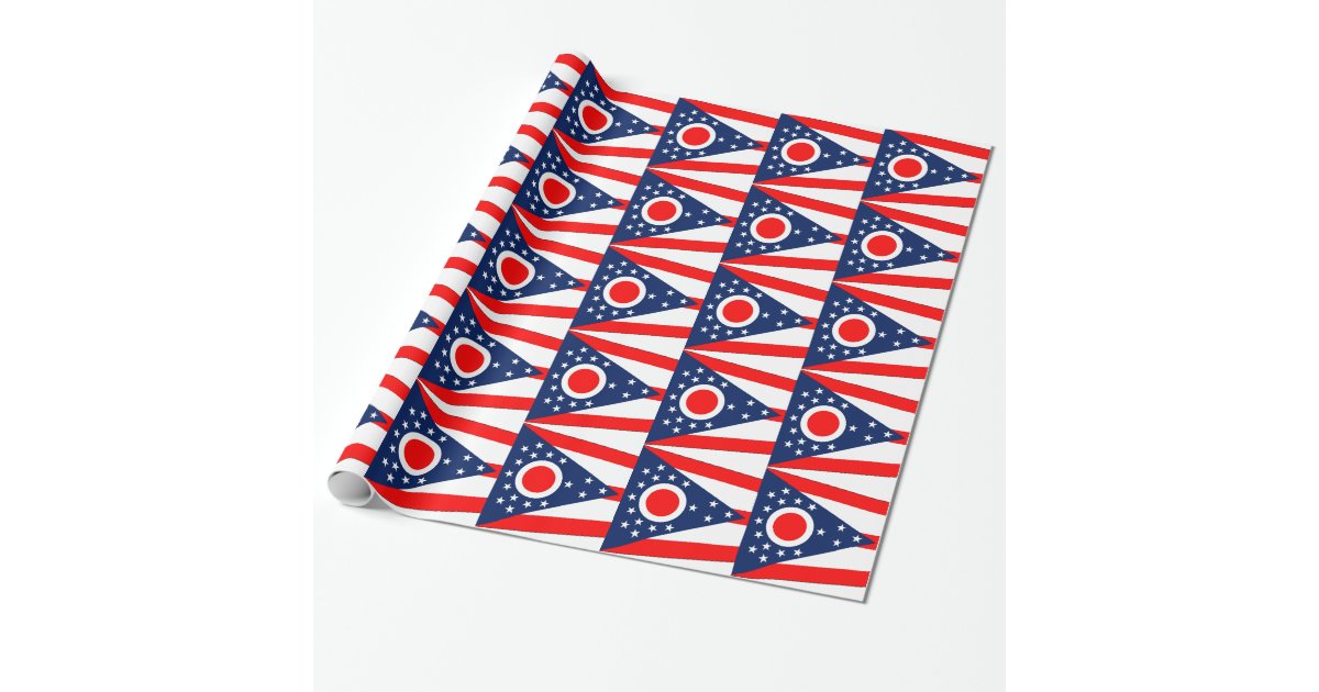 Wrapping paper with Flag of Ohio | Zazzle