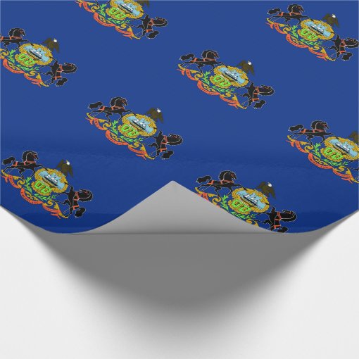 Wrapping paper with Flag of Pennsylvania | Zazzle