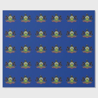 Wrapping paper with Flag of Pennsylvania | Zazzle