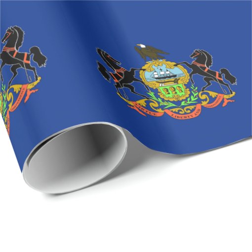 Wrapping paper with Flag of Pennsylvania | Zazzle