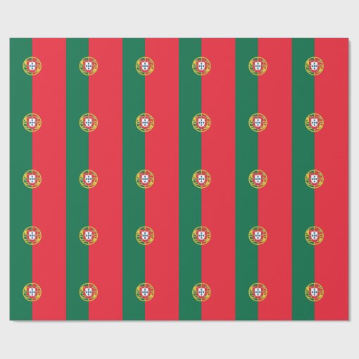 Wrapping paper with Flag of Portugal | Zazzle