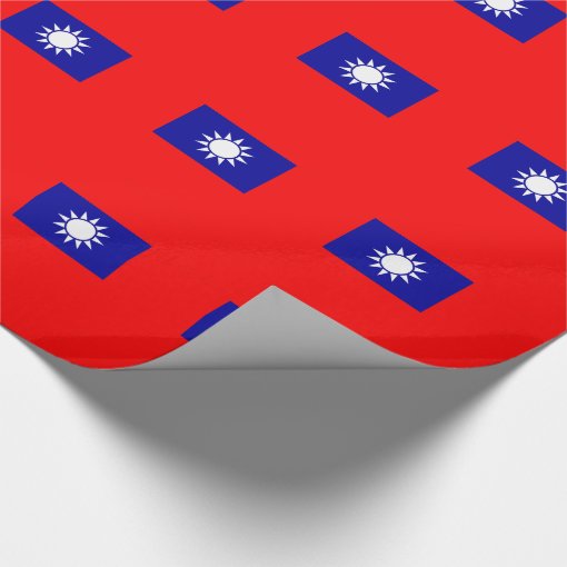 Wrapping paper with Flag of Taiwan | Zazzle